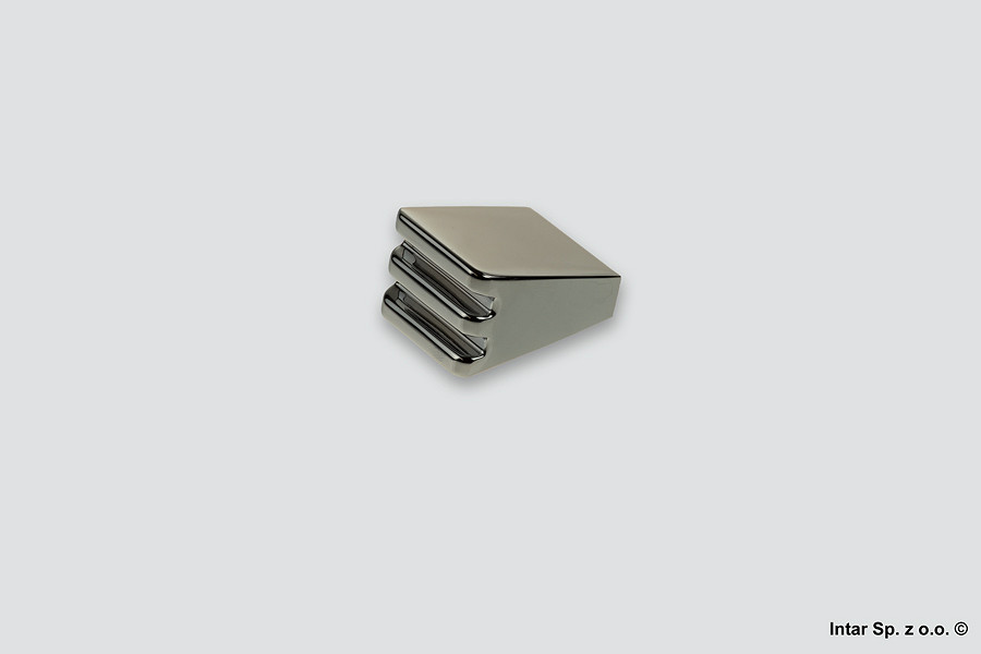 Gałka meblowa GANZA, GZ-GANZA-1-01, L-19 mm, Chrom połyskowy, GTV \ Intar.pl