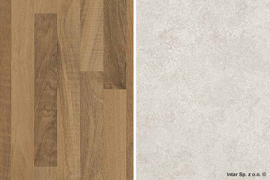 Płyta MDF, Splashback, 2-str., K206/K209 PE/RS, Orzech Porterhouse, 10X640x4100 mm, EN 16516 ...